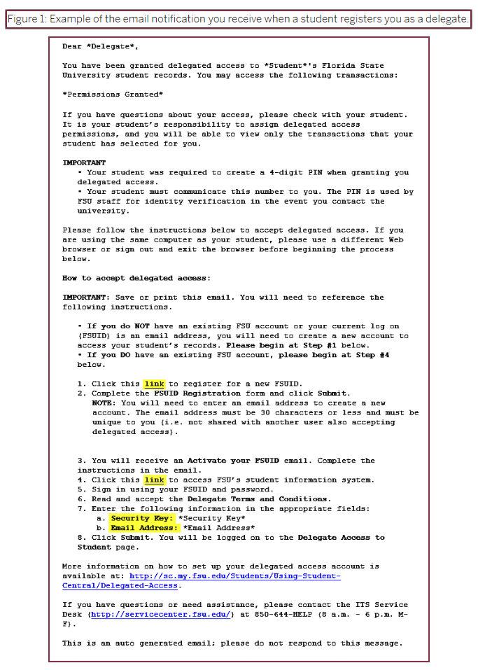 How to Accept Delegated Access | myFSU Student Central How to Accept Delegated Access | myFSU Student Central